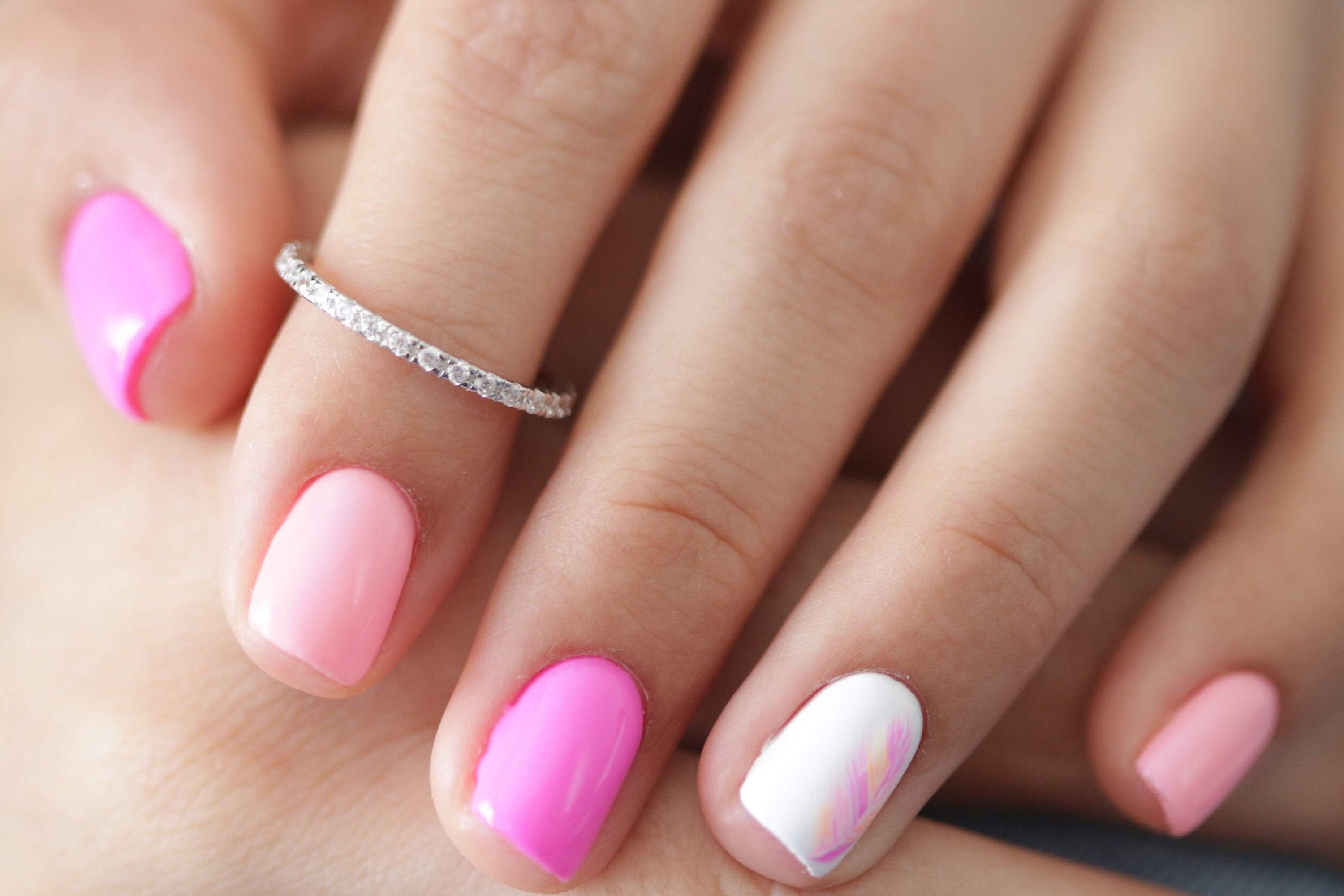 2mm April Clear Diamond simulant CZ Pave Full Eternity Band | Etsy