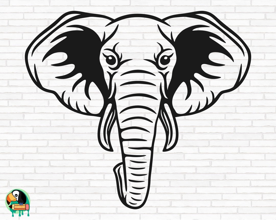 Elephant Head SVG, Elephant Svg, Elephant Face Svg, Elephant Png ...