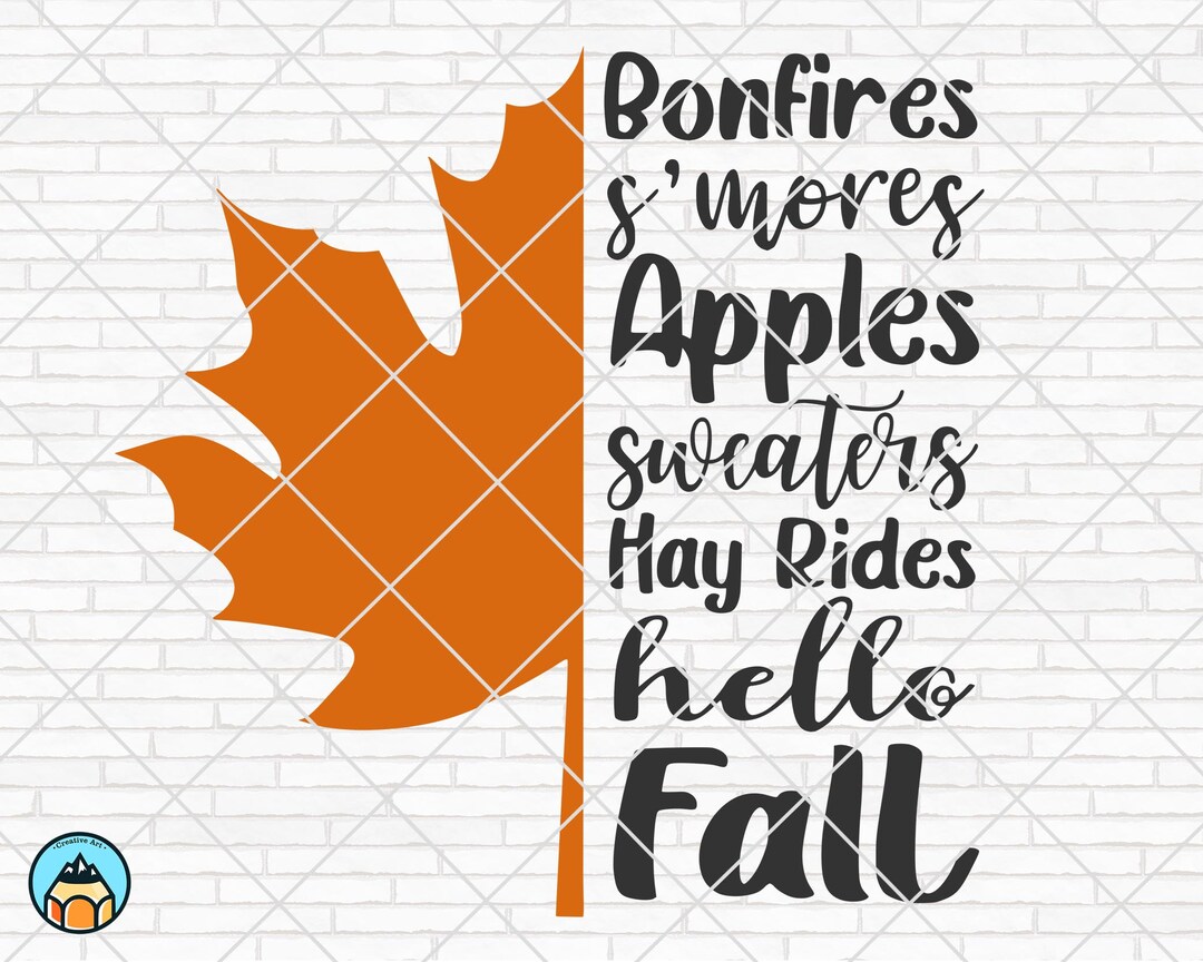 Maple Leaf Svg, Hello Fall Svg, Autumn Svg, Fall Svg, Leaf Svg ...