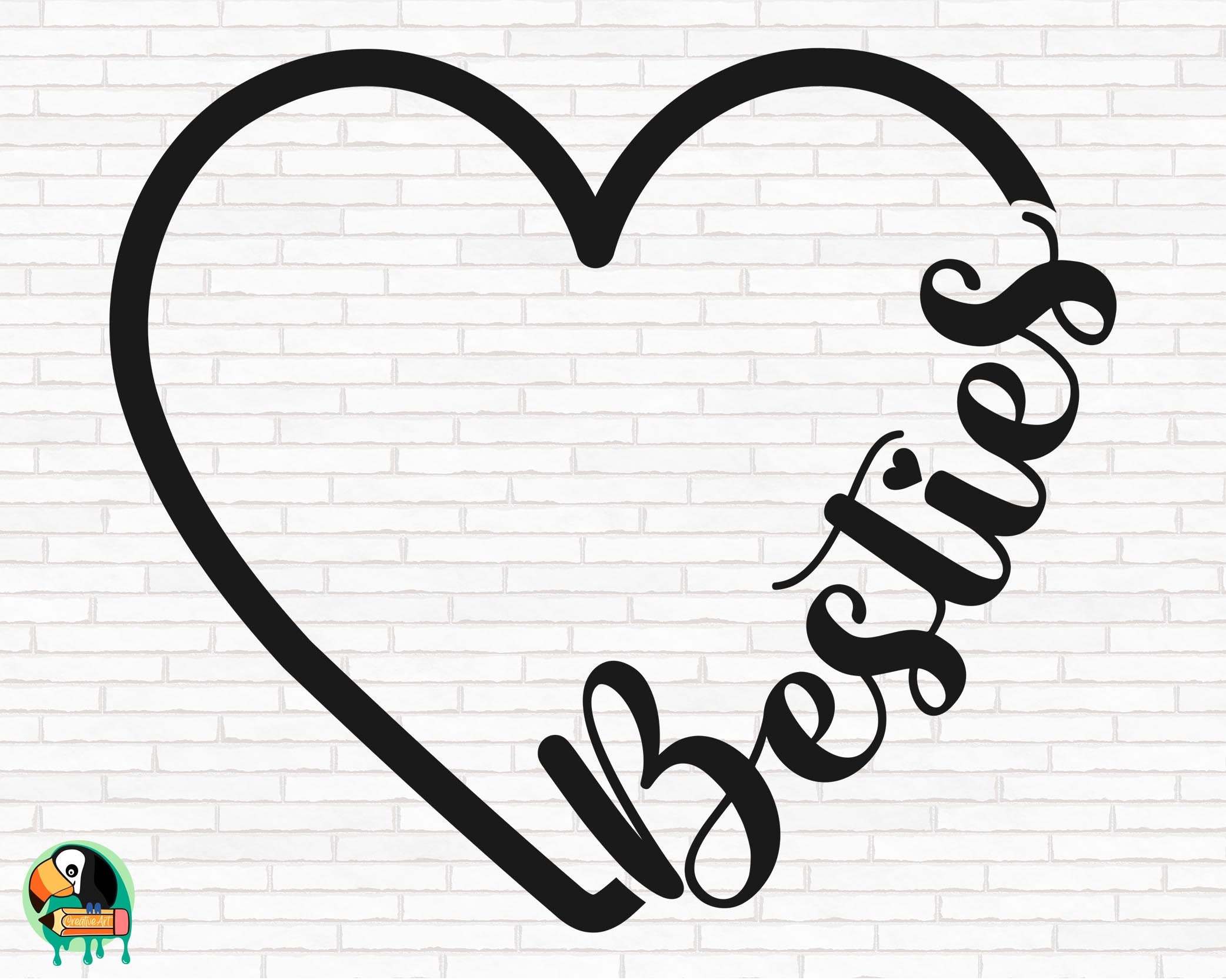 Besties Herz SVG, Besties Svg, Best Friends Svg, Bff Svg, Freundschaft ...