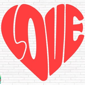 Retro Love Heart SVG, Valentine's Day Svg, Valentine Svg, Love Svg ...