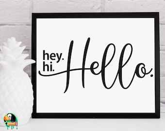 Door Hello Hanging Sign - Etsy