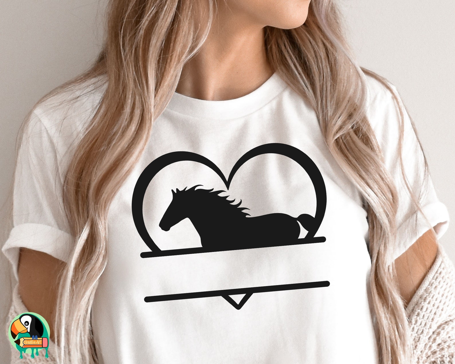 Horse Heart Split Name Frame SVG Horse Heart Svg Horse - Etsy