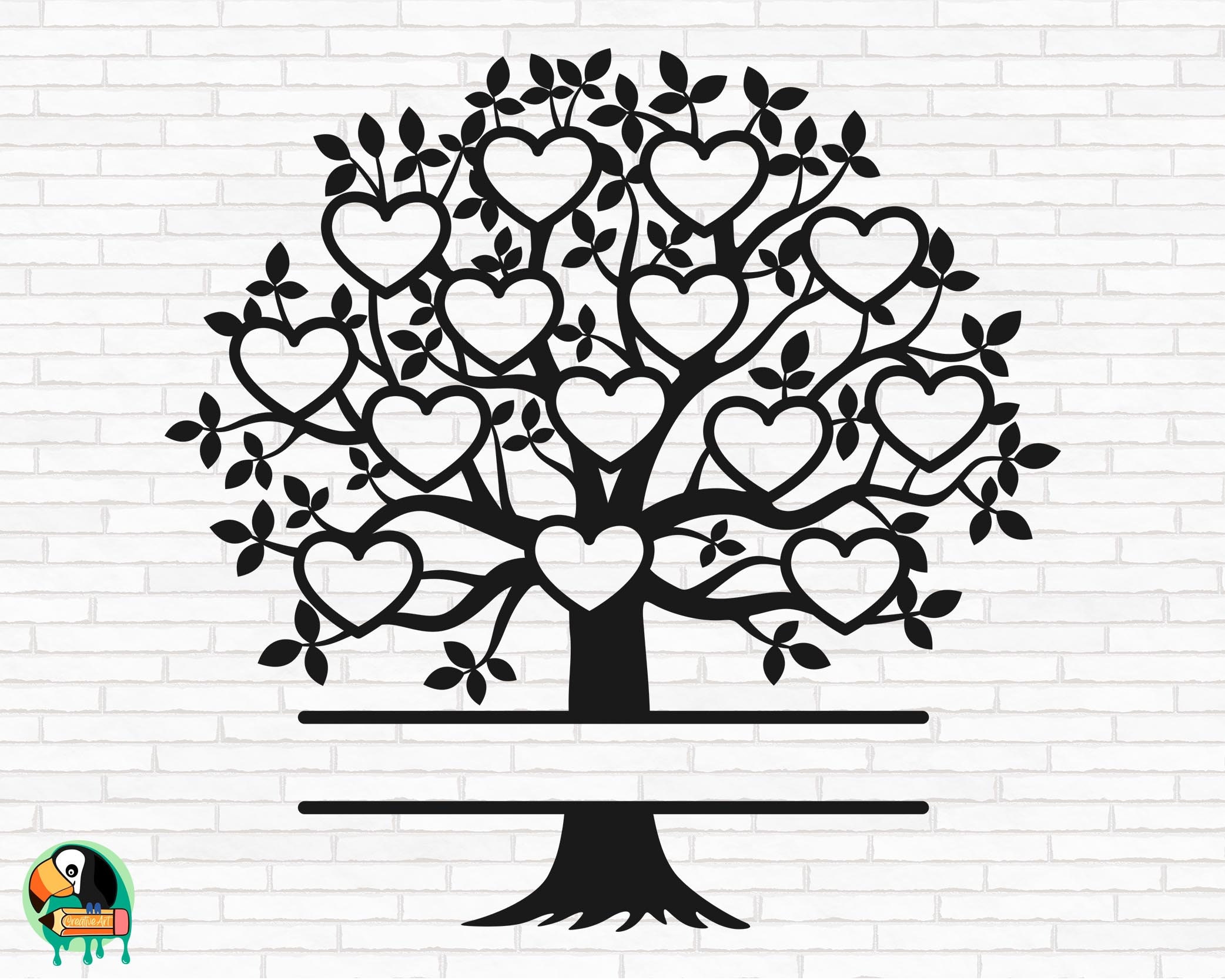Family Tree SVG 2-16 Members Family Svg Tree Monogram Svg - Etsy Australia