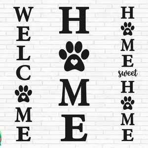 Dog Welcome Sign SVG, Dog Sign Svg, Welcome Sign Svg, Round Front Door ...
