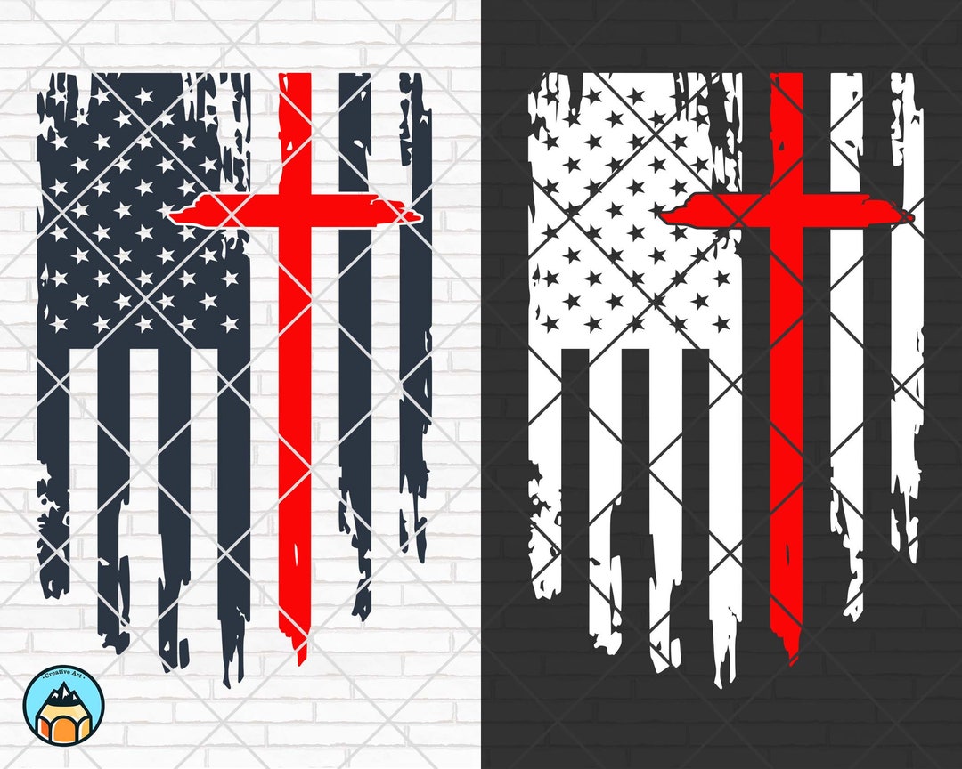 Cross USA Flag SVG | Cross SVG | Faith Clipart | Cross Silhouette ...