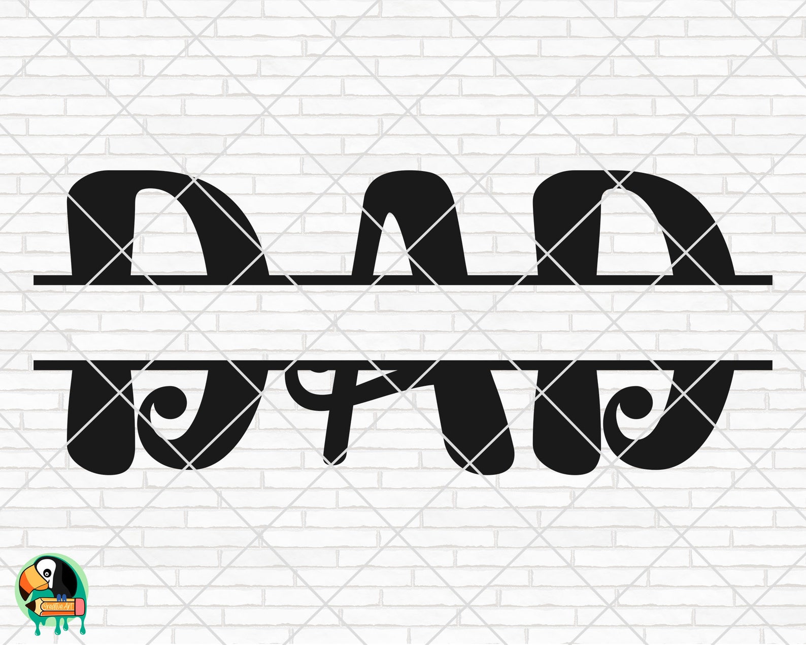 Dad Split Frame SVG Father's Day Svg Dad Split Frame - Etsy