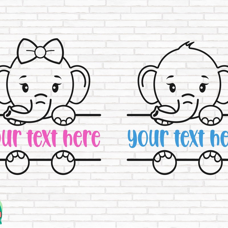 Elephant Monogram - Etsy