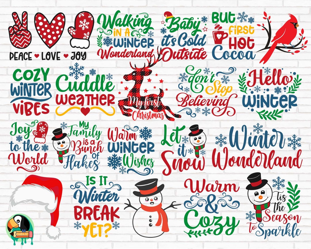 Christmas SVG Bundle, Christmas Svg, Winter Svg Bundle, Holiday Svg ...