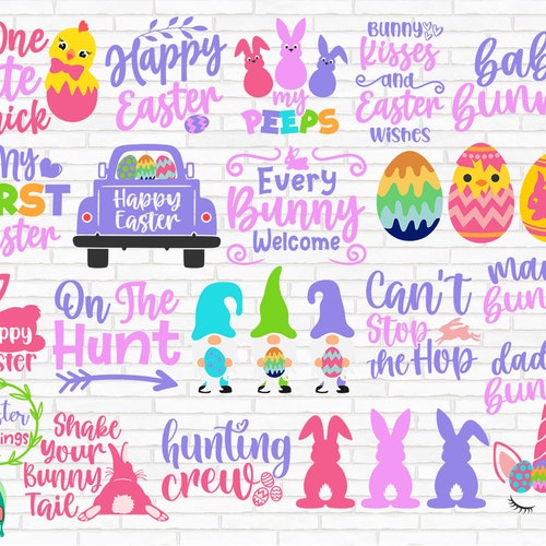 EASTER SVG Bundle EASTER Clipart Easter Svg Cut Files for - Etsy