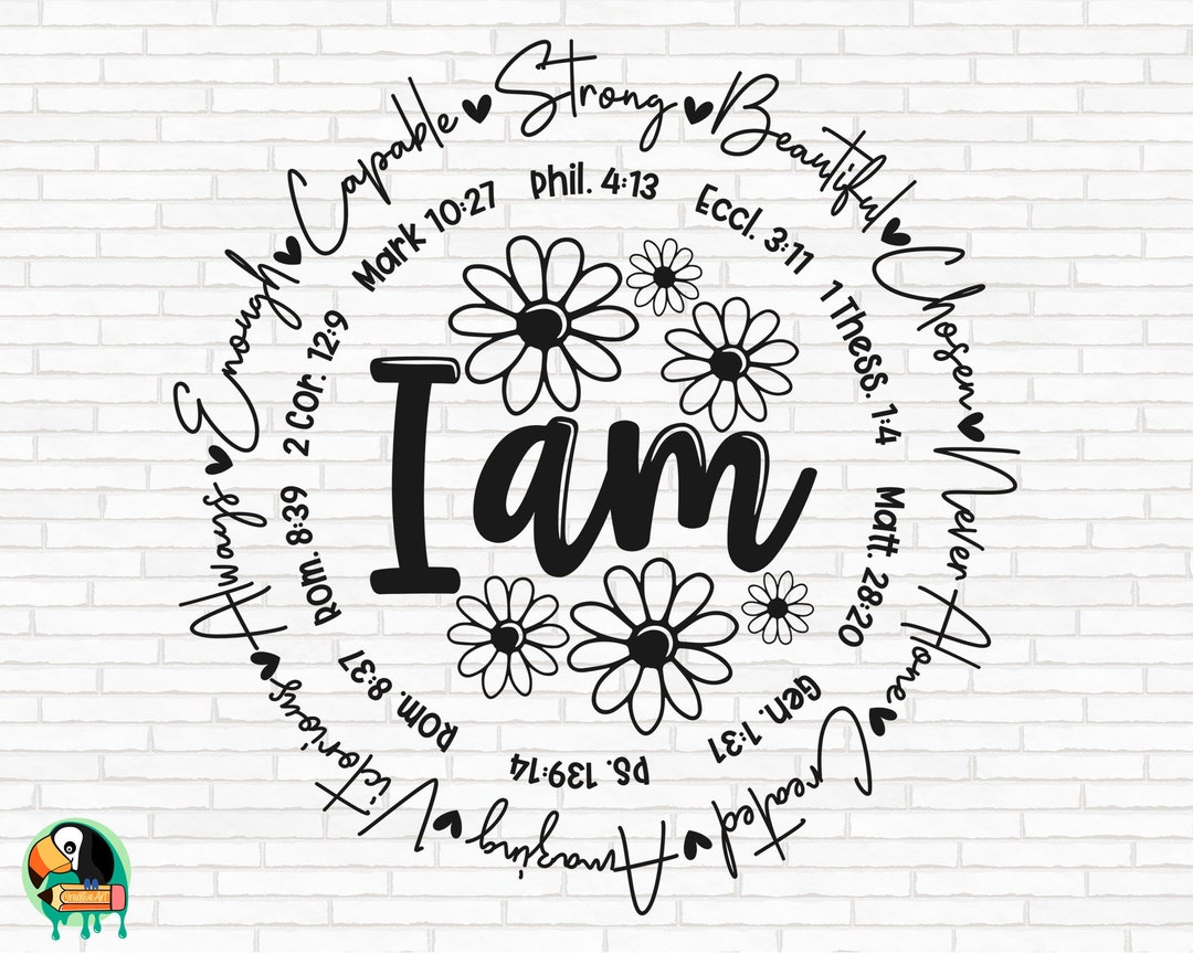 I Am Inspiration SVG, Bible Verse Svg, I Am Svg, Faith Svg, Christian ...