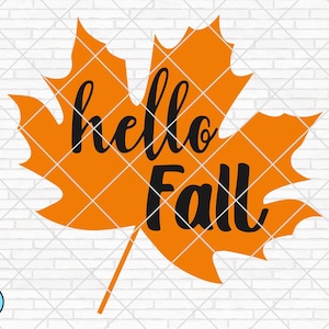Hello Fall Svg Autumn Svg Fall Svg Leaf Svg Halloween Svg - Etsy