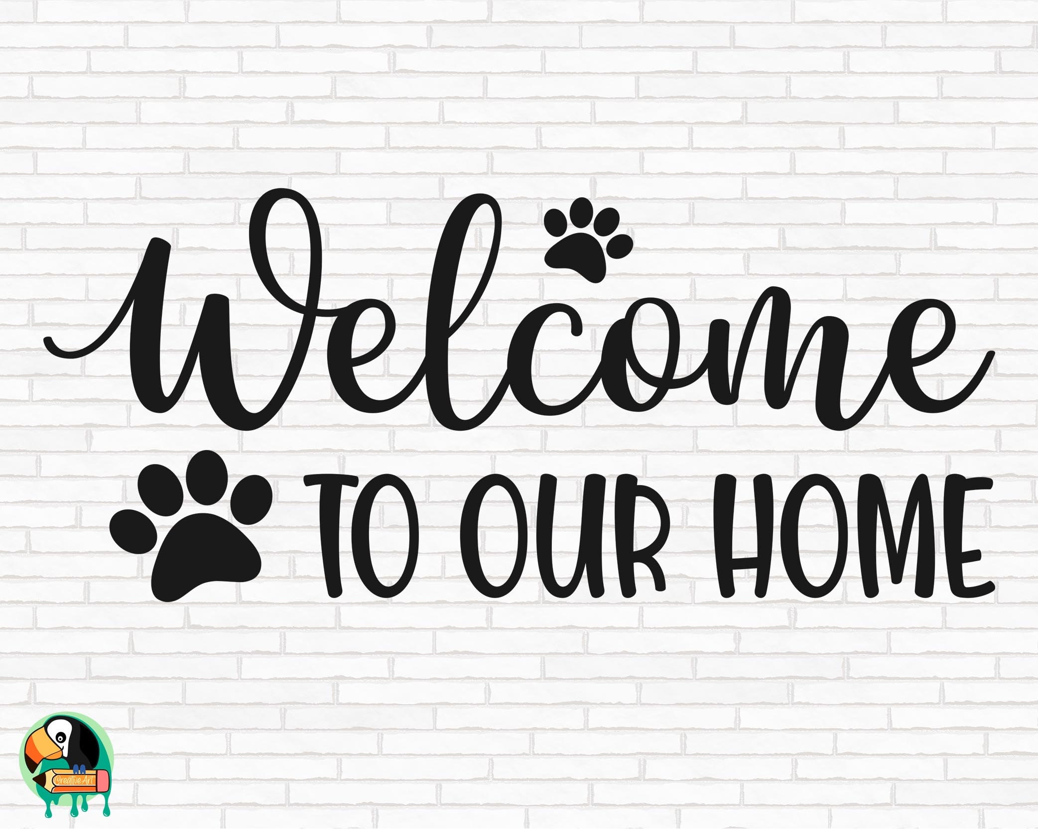 Dog Welcome Sign SVG Dog Sign Svg Welcome Sign Svg Round - Etsy UK