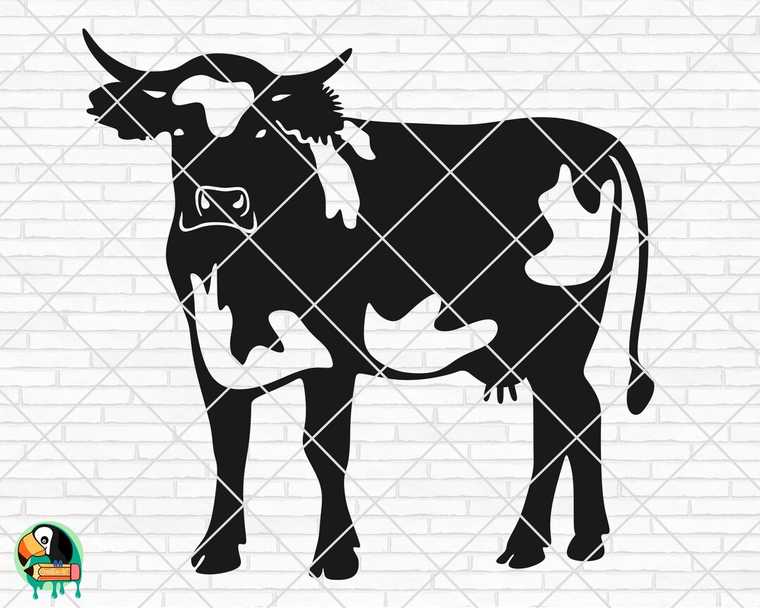 Cow Silhouette SVG, Cow Svg, Cow Head Svg, Cow Vector, Animal Svg, Cow ...