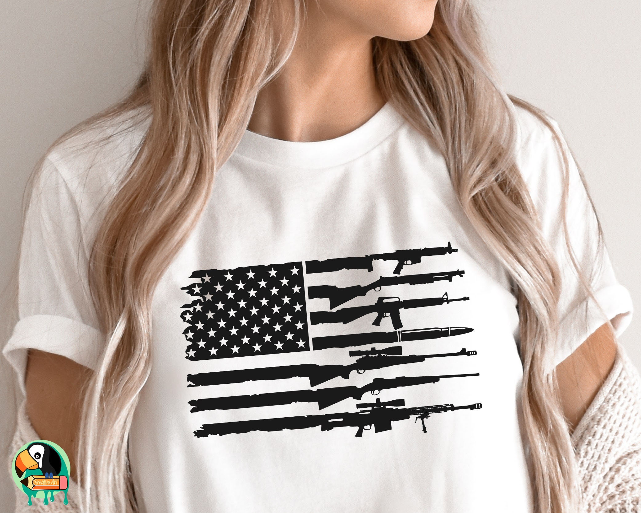 American Gun Flag SVG Guns US Flag Svg Patriotic Svg - Etsy Hong Kong