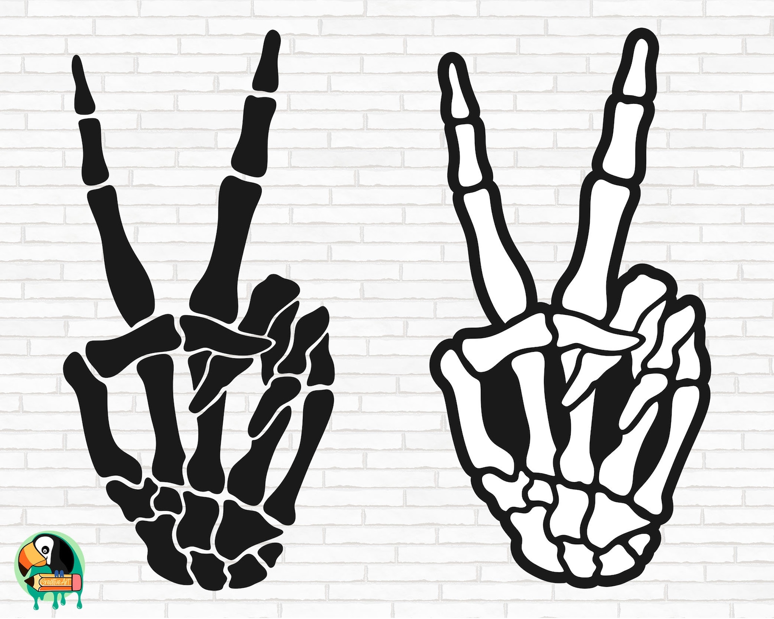 Skeleton Peace Sign SVG, Skeleton Peace Hand Svg, Skeleton Peace Svg ...