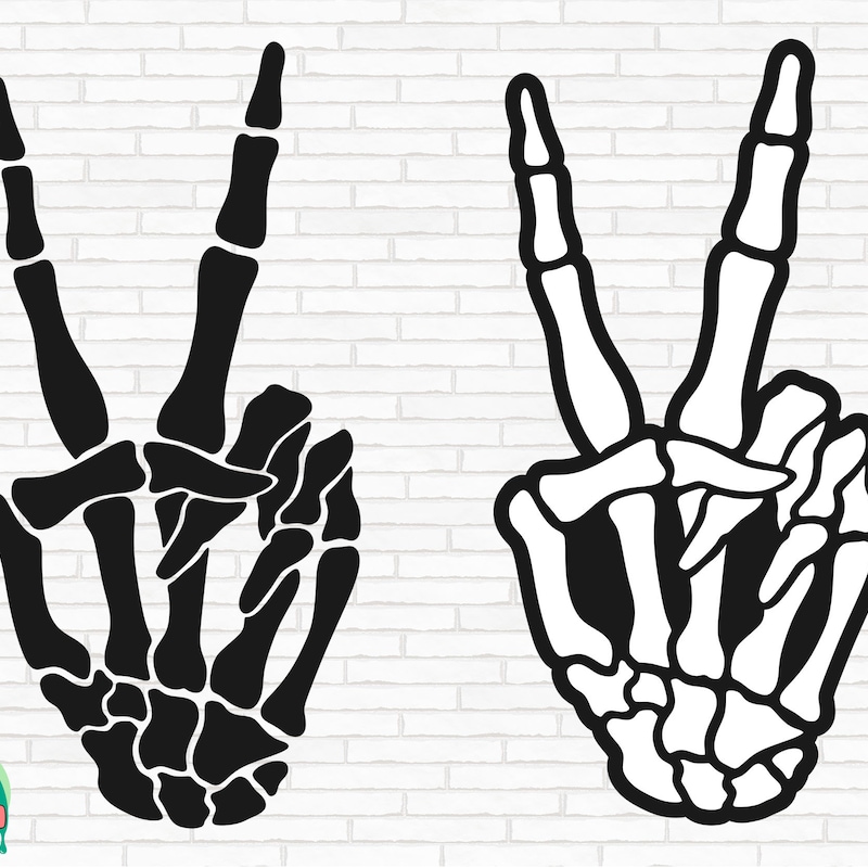 Skeleton Peace Sign - Etsy