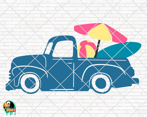 Beach Truck SVG Summer Svg Beach Svg Summer Design for - Etsy