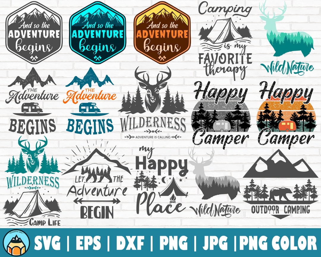 Camping SVG Bundle | Adventure SVG Bundle | Camp Life SVG Cut Files ...