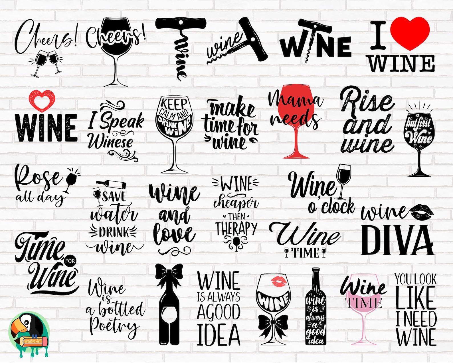 Wine Bundle SVG, Wine Svg, Wine Glass Svg, Wine Sayings Svg, Funny Wine ...