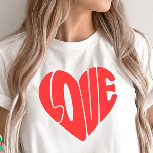 Retro Love Heart SVG, Valentine's Day Svg, Valentine Svg, Love Svg ...