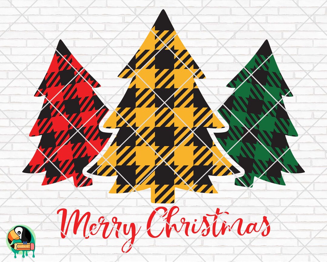 Christmas Tree Svg, Christmas Tree Plaid Svg, Merry Christmas Svg ...