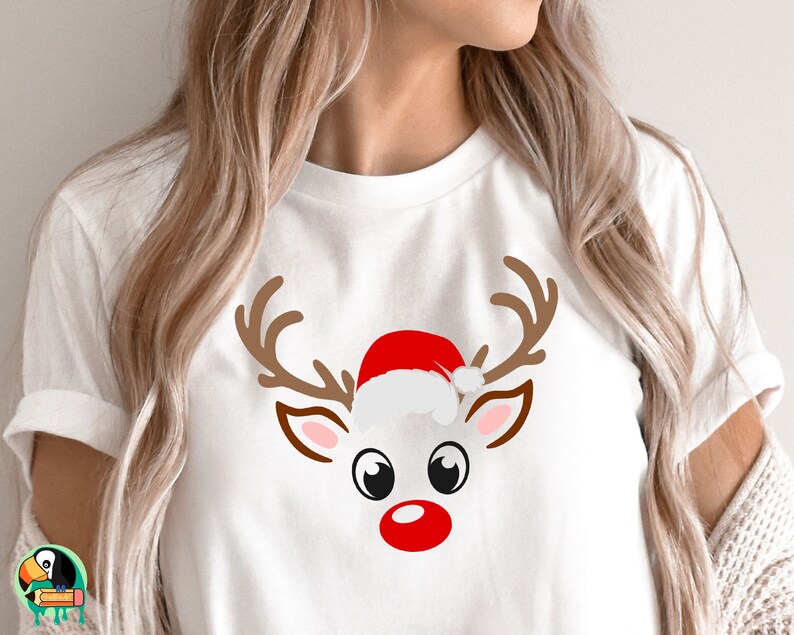 Reindeer Faces SVG Rudolph Face Svg Girl Reindeer Svg Boy - Etsy