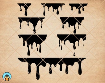 DRIPPING BORDERS SVG Bundle,dripping Borders Cut Files Dripping Borders ...