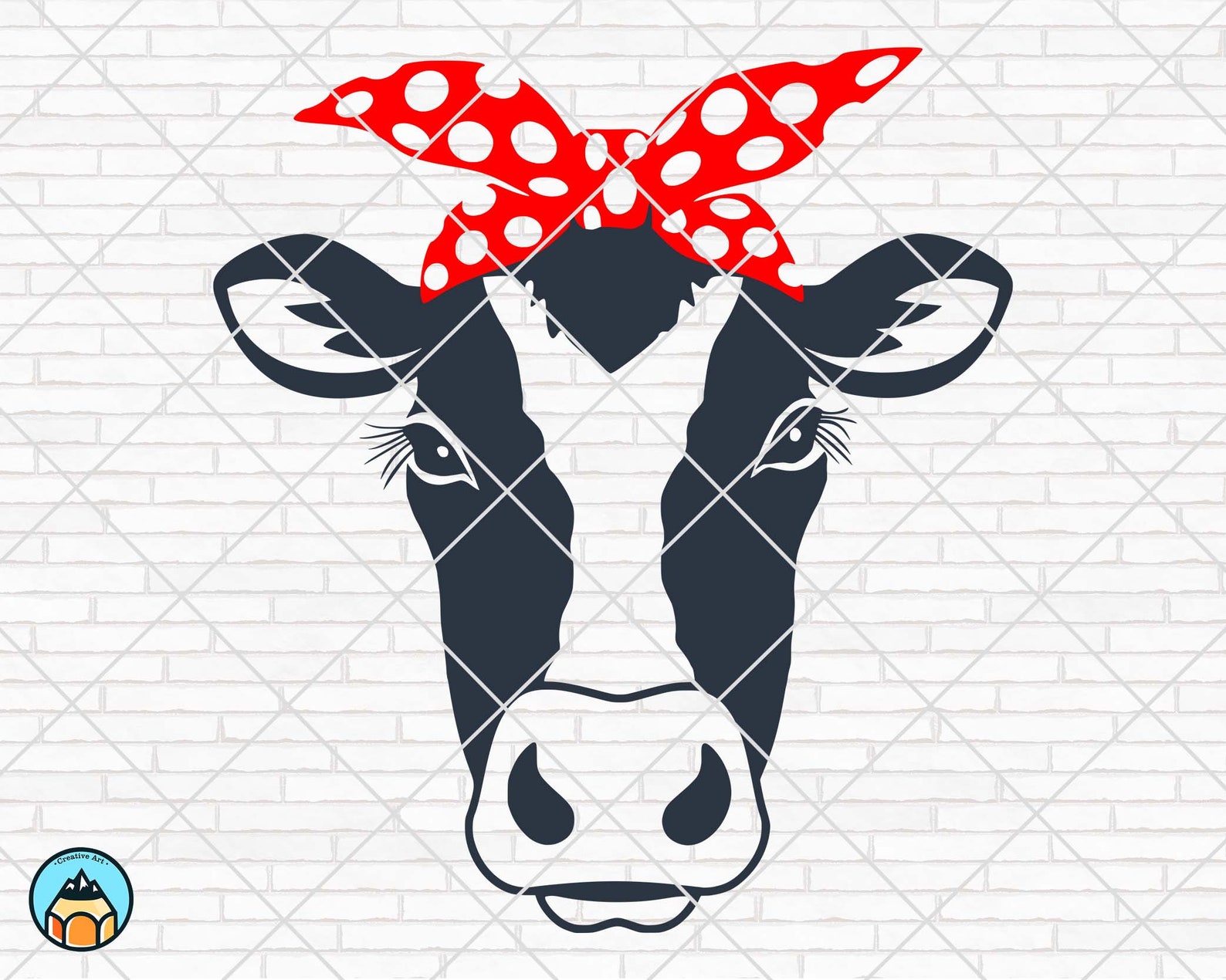 Cow With Bandana SVG Cow Bandana SVG Cow Face SVG Heifer - Etsy
