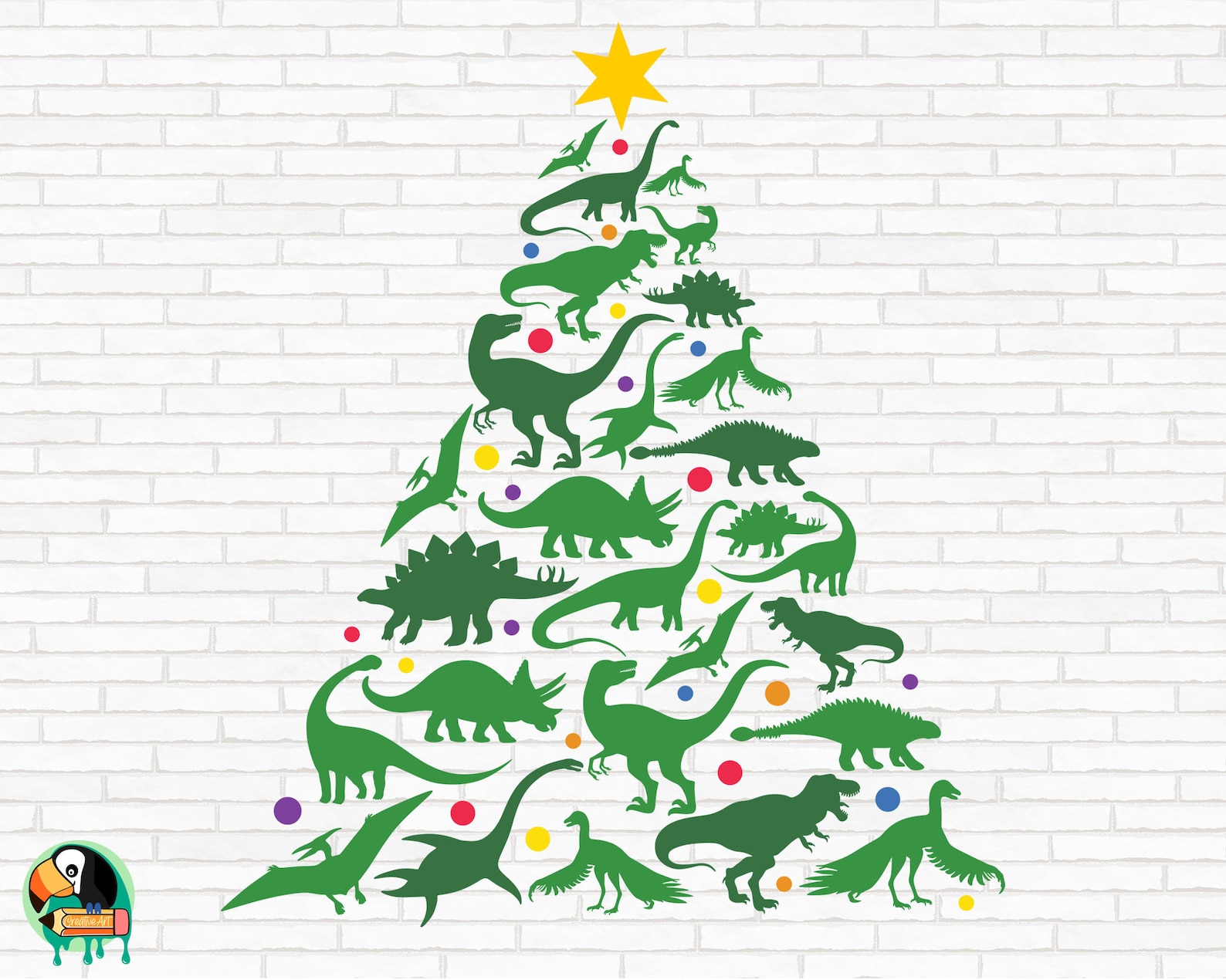 Christmas Tree Dinosaur SVG, Christmas Svg, Christmas Dinosaur Svg ...