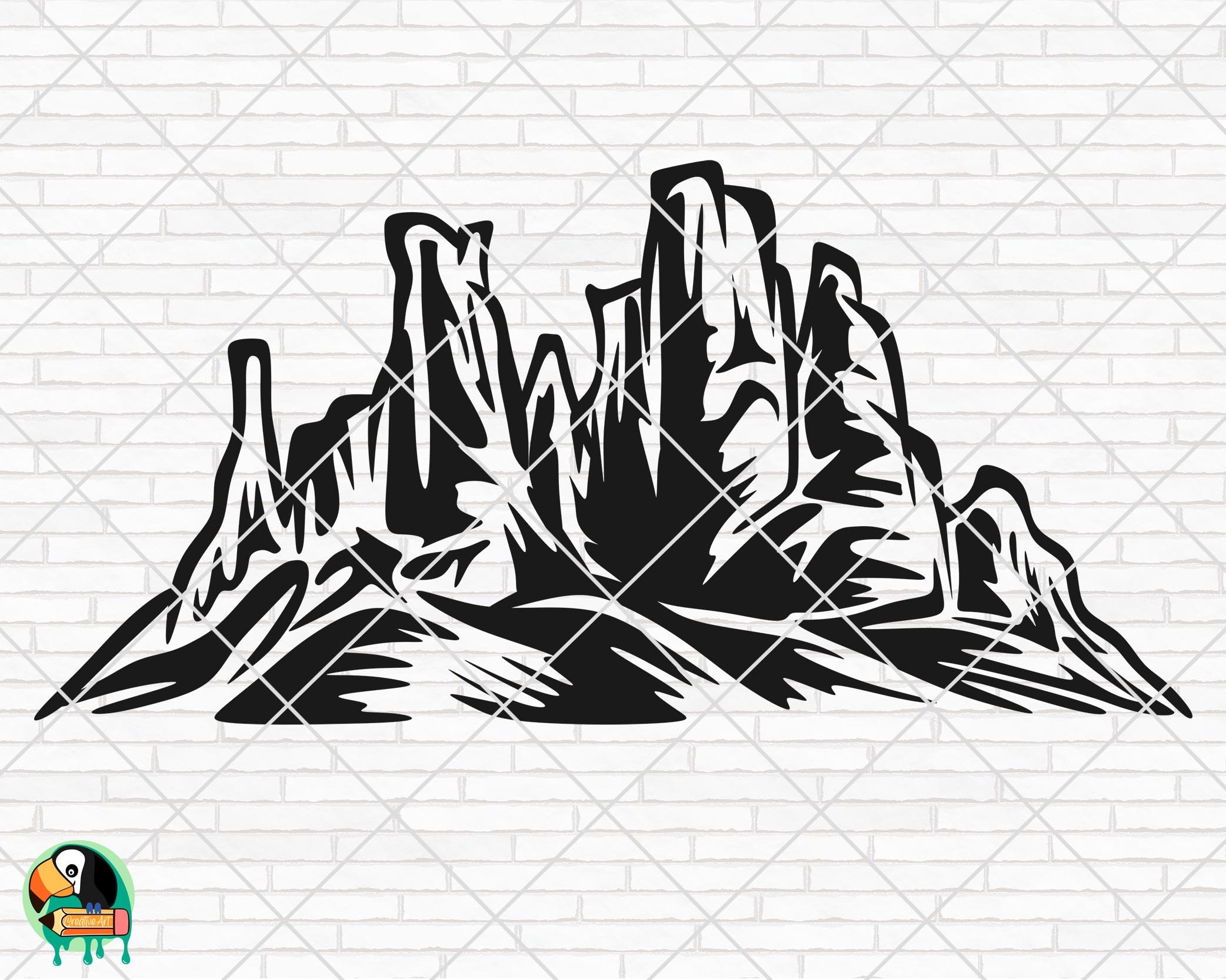 Berg svg, Landschaftssvg, Berg Silhouette Svg, Berg umriss Svg - (10 ...
