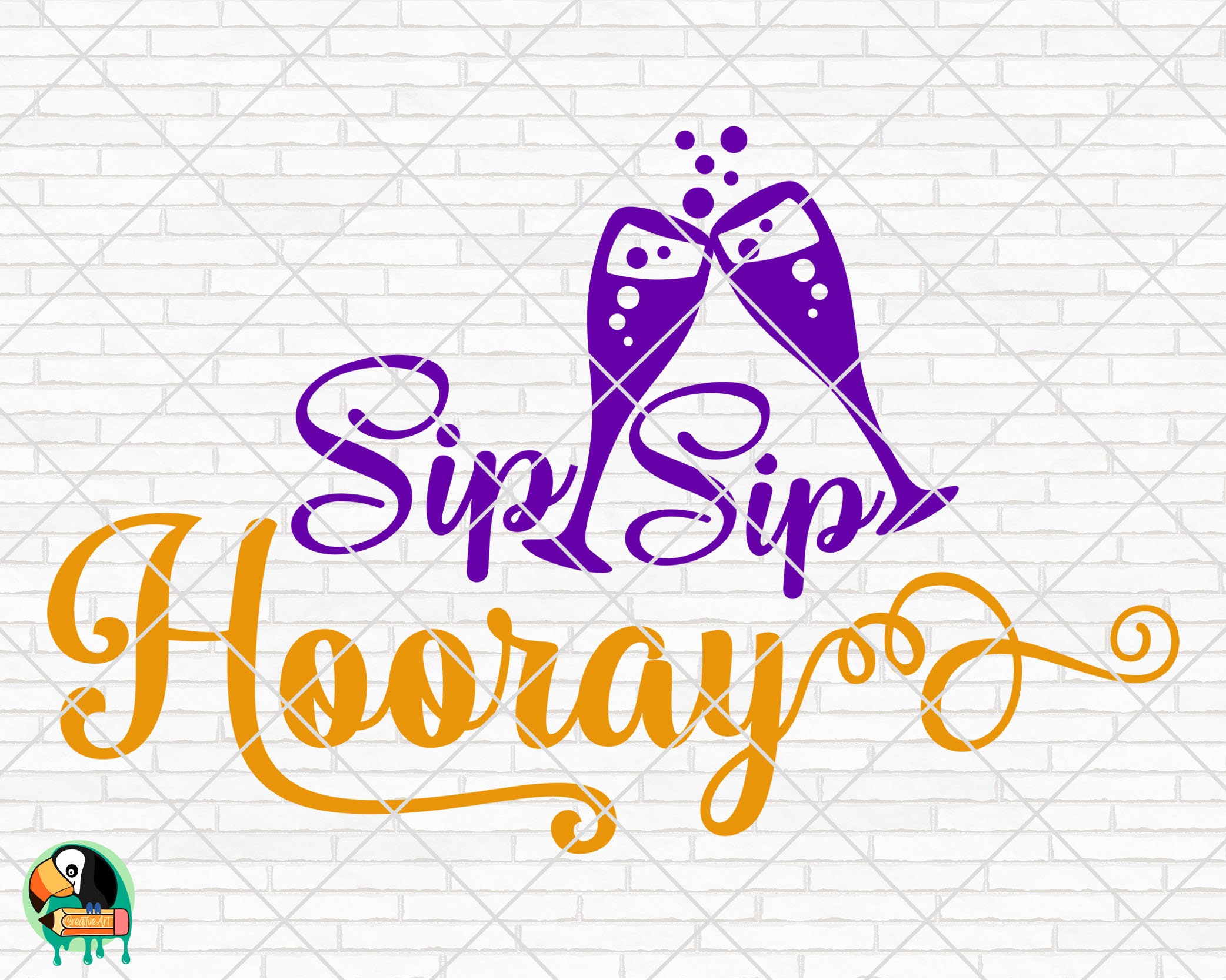 Sip Sip Hooray SVG, Happy Birthday Svg, Sip Sip Hooray Cut Files ...