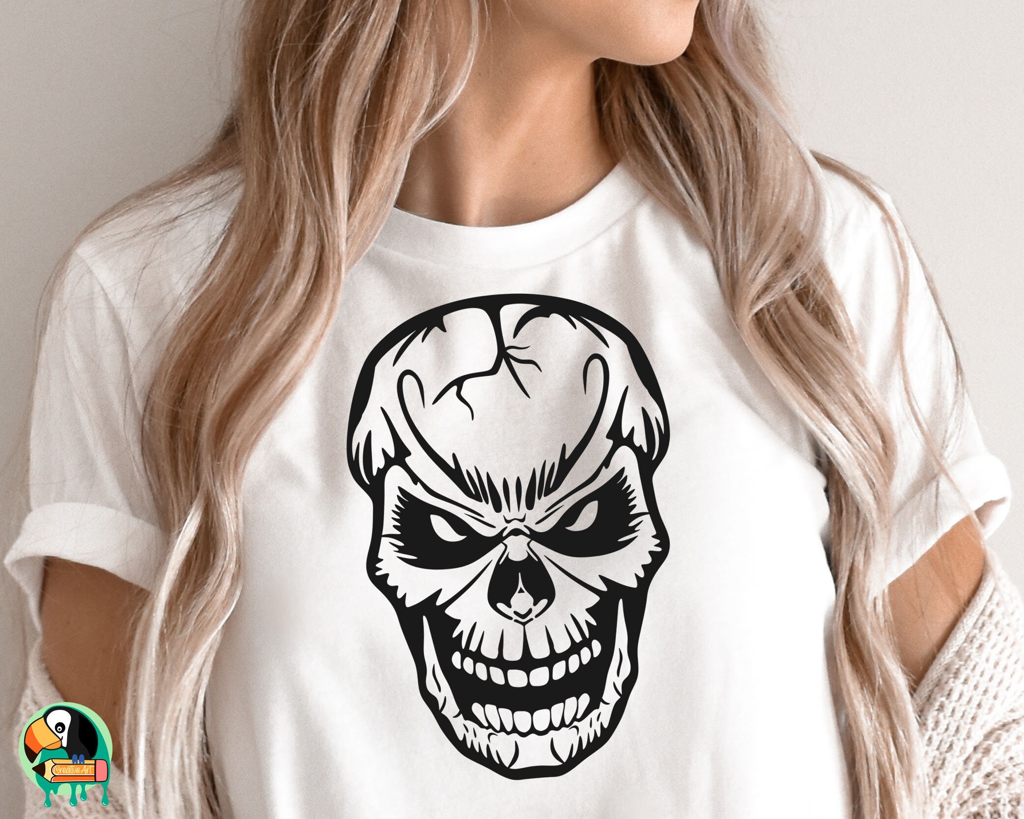 Skull SVG Skull Head Svg Skelett Svg Scary Skull Svg Human - Etsy Schweiz