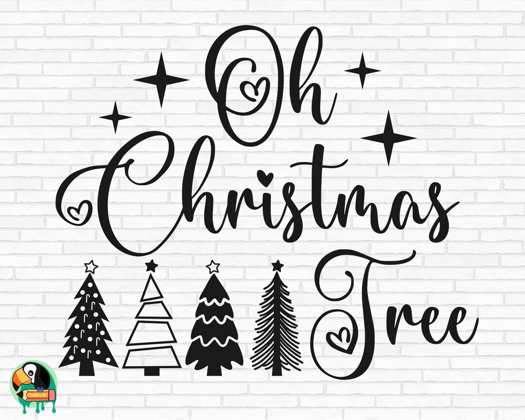 Oh Tannenbaum SVG, Weihnachten Svg, Handgezeichnete Bäume Svg ...