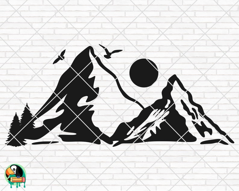 Mountain Svg Landscape Svg Mountain Silhouette Svg Mountain - Etsy