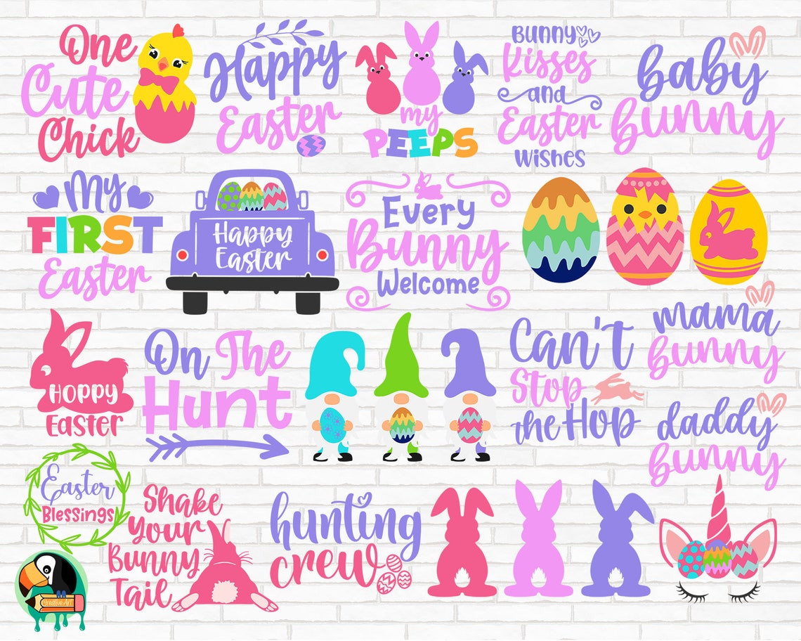 Easter SVG Bundle Easter Svg Spring Svg Easter Design for - Etsy