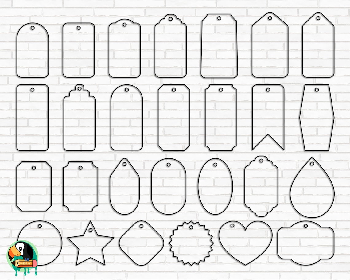 Gift Tag SVG, Tag Outlines Svg, Tag Svg, Gift Tag Shapes Svg, Frames ...