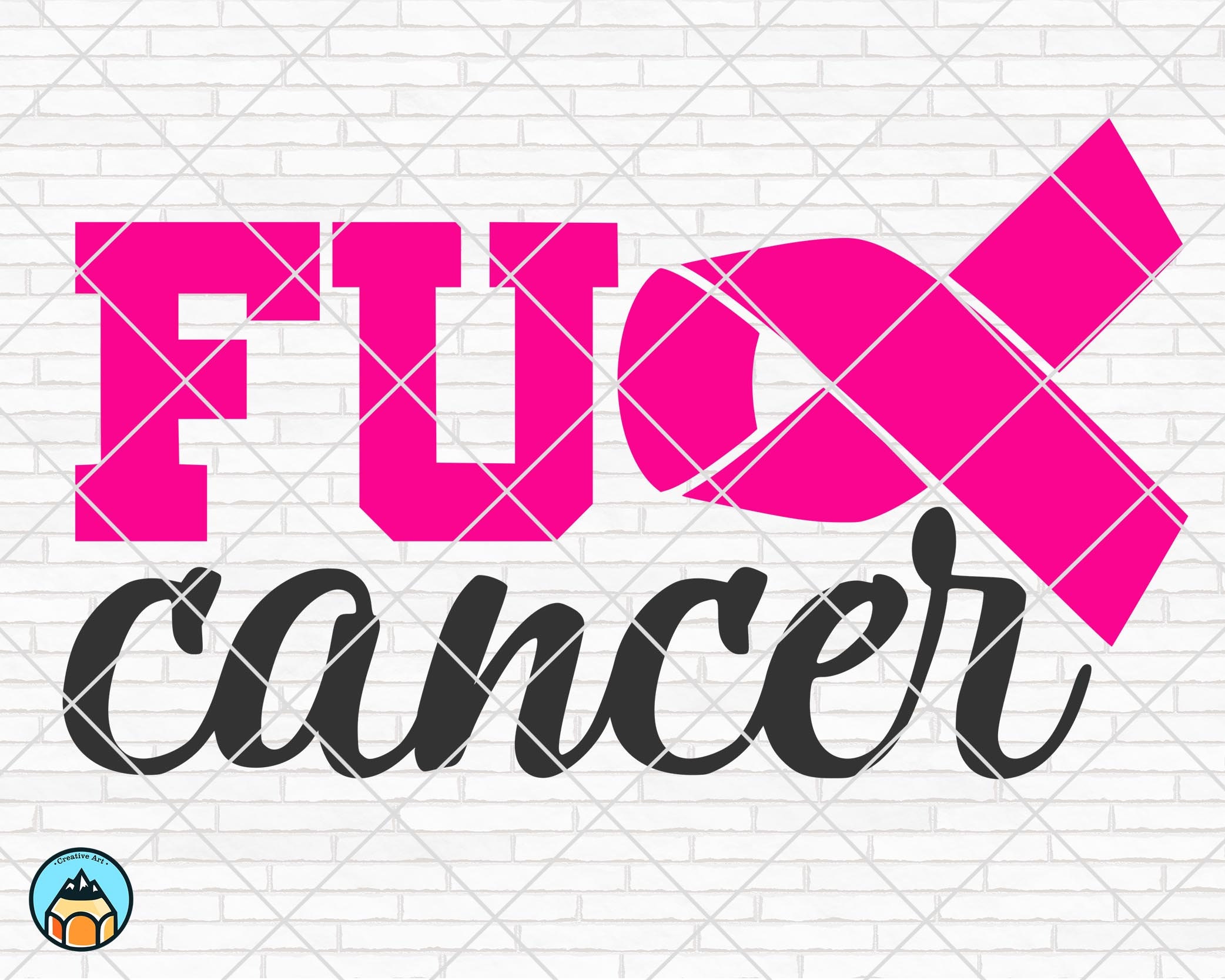 Fuck Cancer Svg Breast Cancer Svg Cancer Awareness Svg Etsy