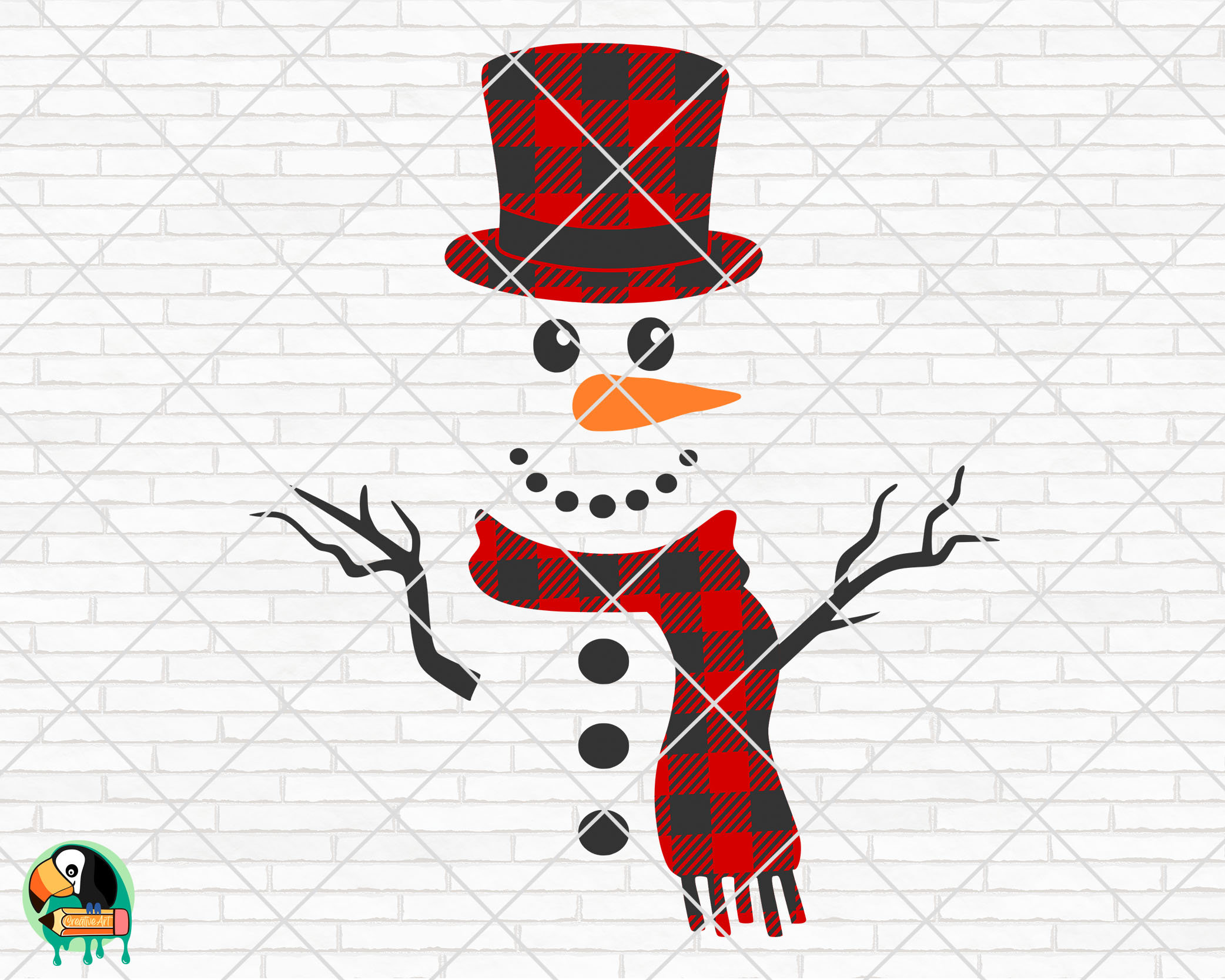 Plaid Snowman Svg Winter Svg Merry Christmas Svg Snowman - Etsy