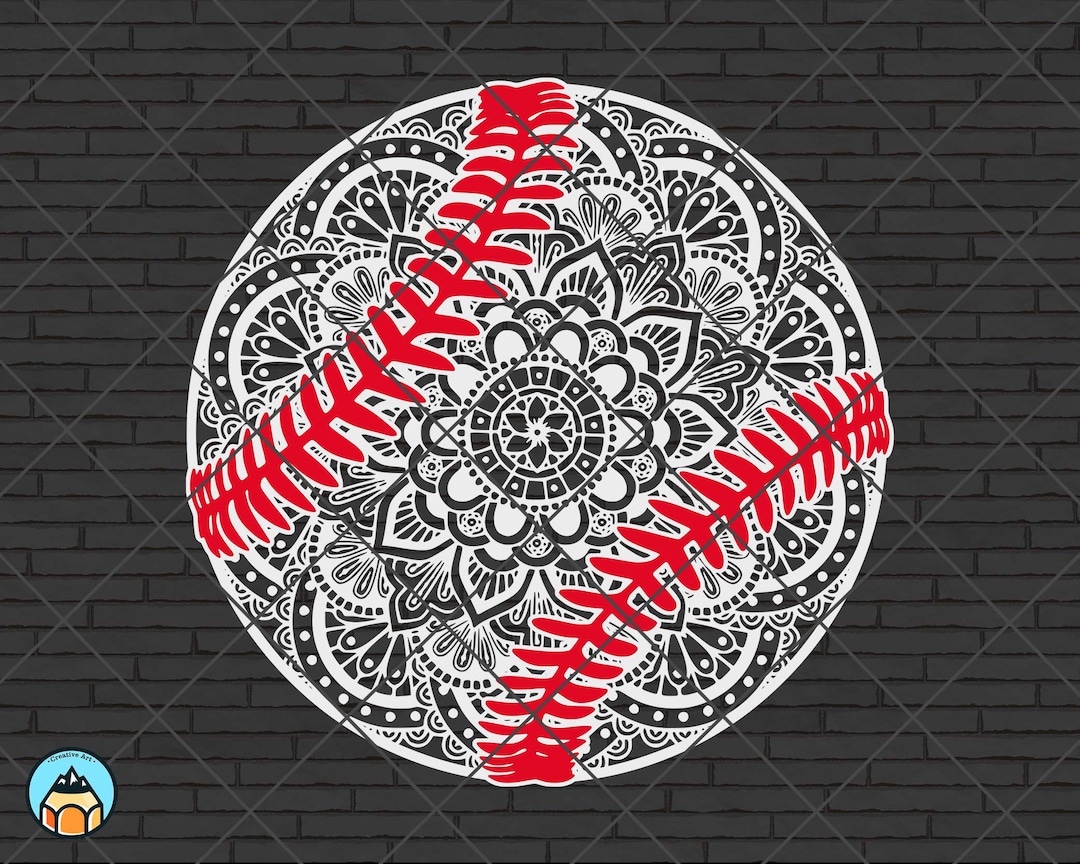 Baseball Mandala SVG | Mandala SVG | Zentangle SVG | Baseball Clipart ...