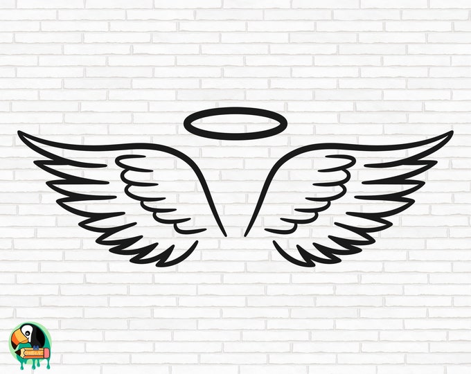 Angel Wings SVG Bundle: Halo, Heaven Cut Files (digital Download ...