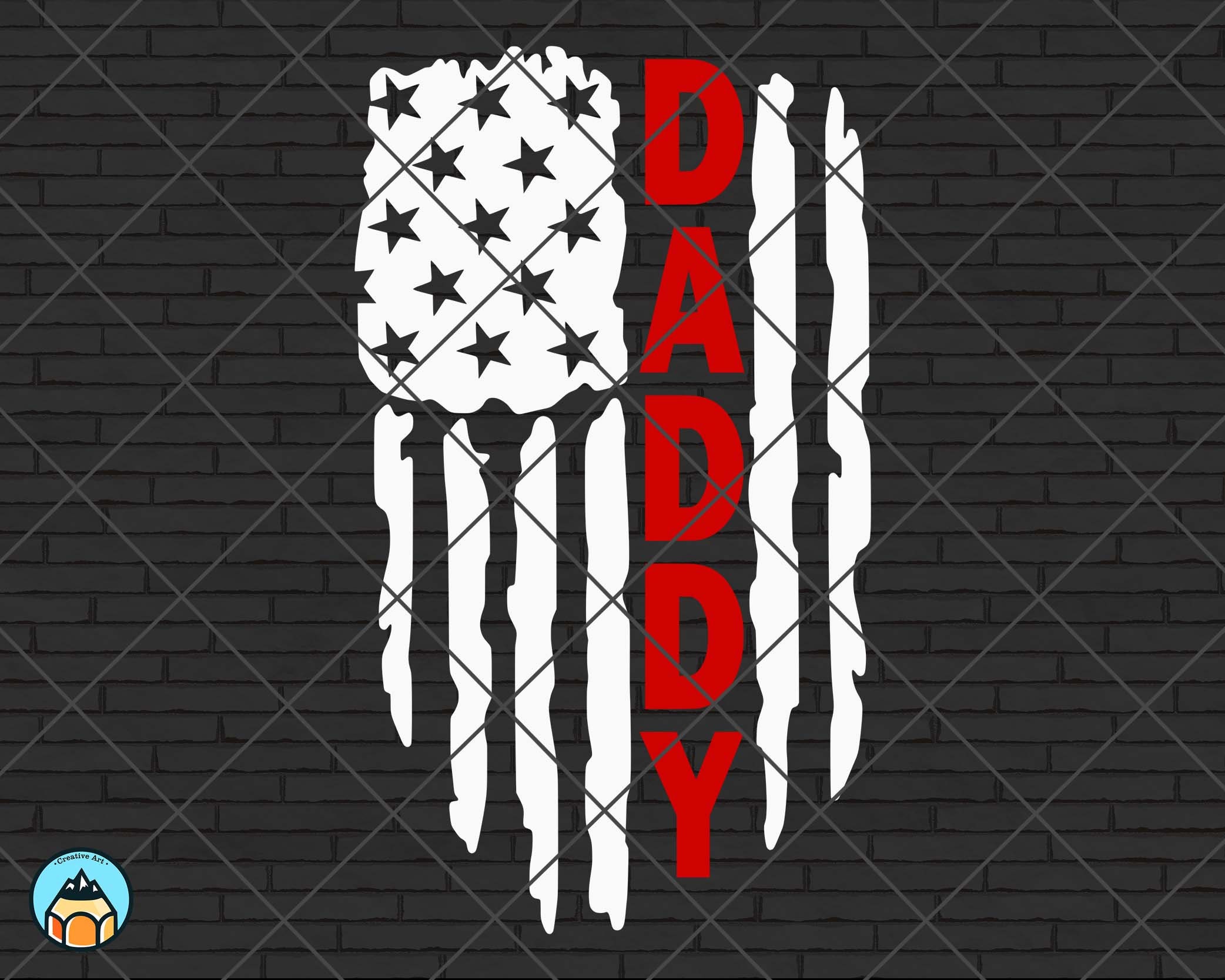 Daddy USA Flag svg Father's Day svg Daddy svg USA Flag | Etsy