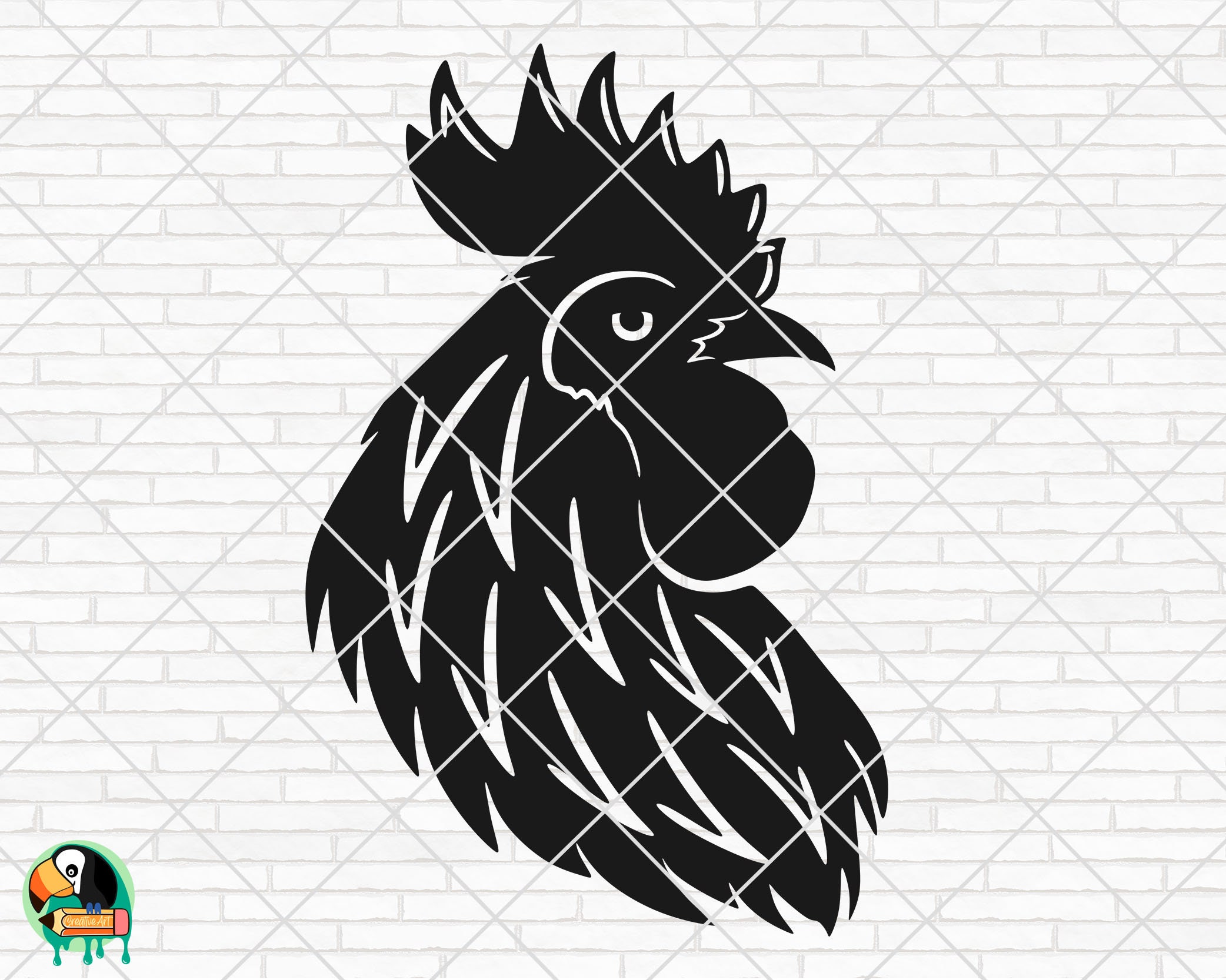 Rooster Head SVG, Rooster Svg, Rooster Vector, Rooster PNG, Animal Svg ...