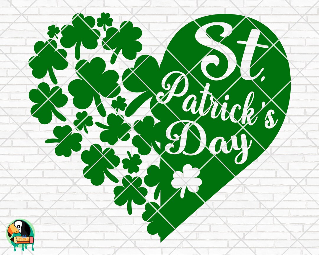 Heart of Shamrocks Svg, St Patrick's Day Svg, Irish Svg, Shamrock Svg ...