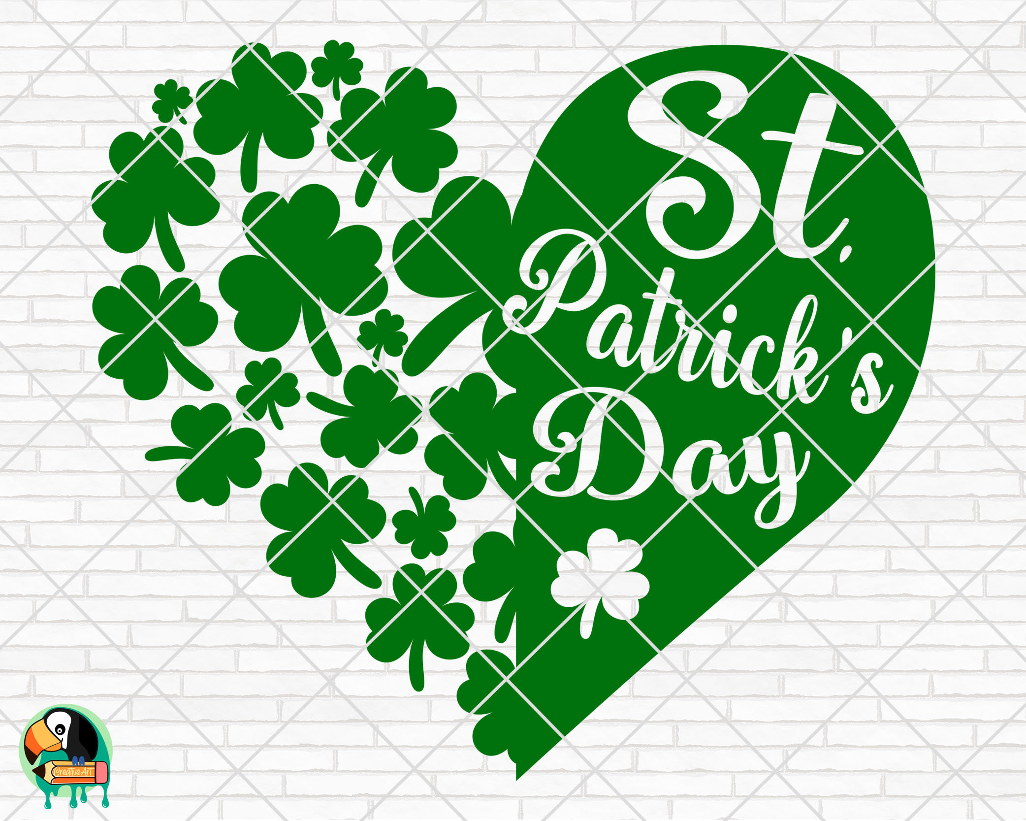 Heart of Shamrocks Svg St Patrick's Day svg Irish svg | Etsy