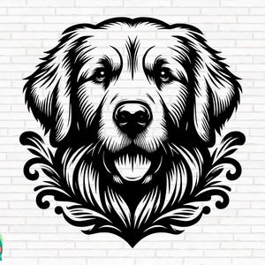 Golden Retriever Head SVG, Dog Svg, Dog Bundle Svg, Golden Retriever ...