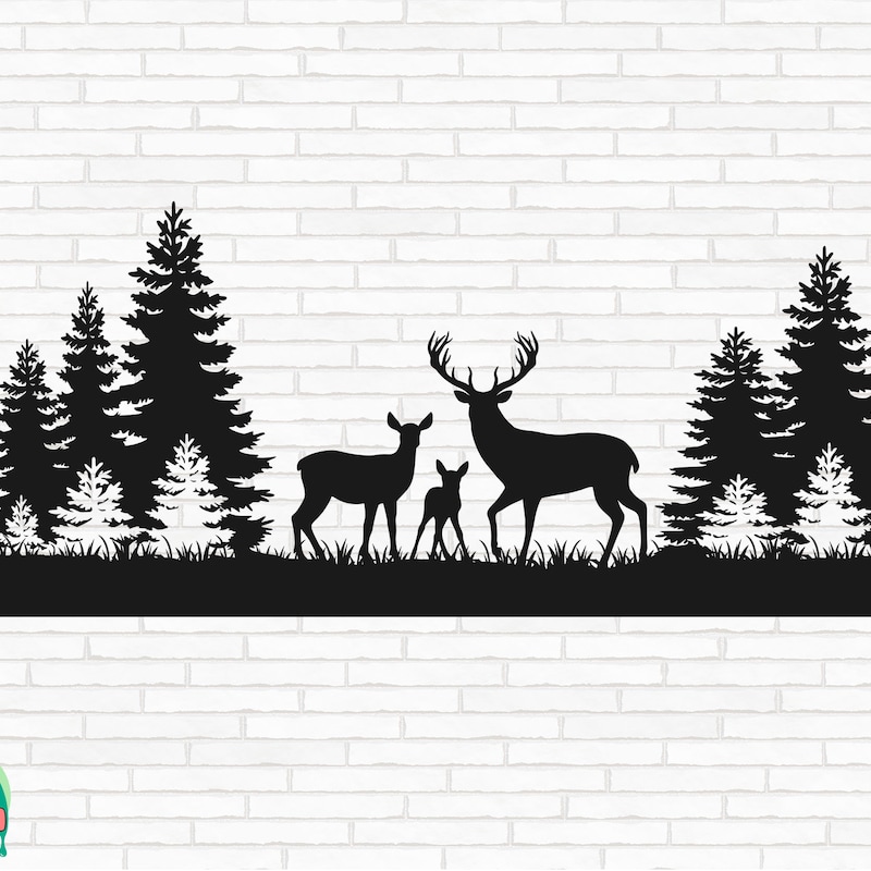 Deer Scene Svg - Etsy