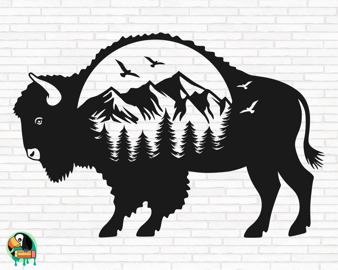 Bison SVG Buffalo Svg American Bison Svg Outdoor Svg - Etsy