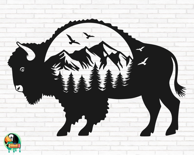 Bison SVG, Buffalo Svg, American Bison Svg, Outdoor Svg, Wilderness Svg ...