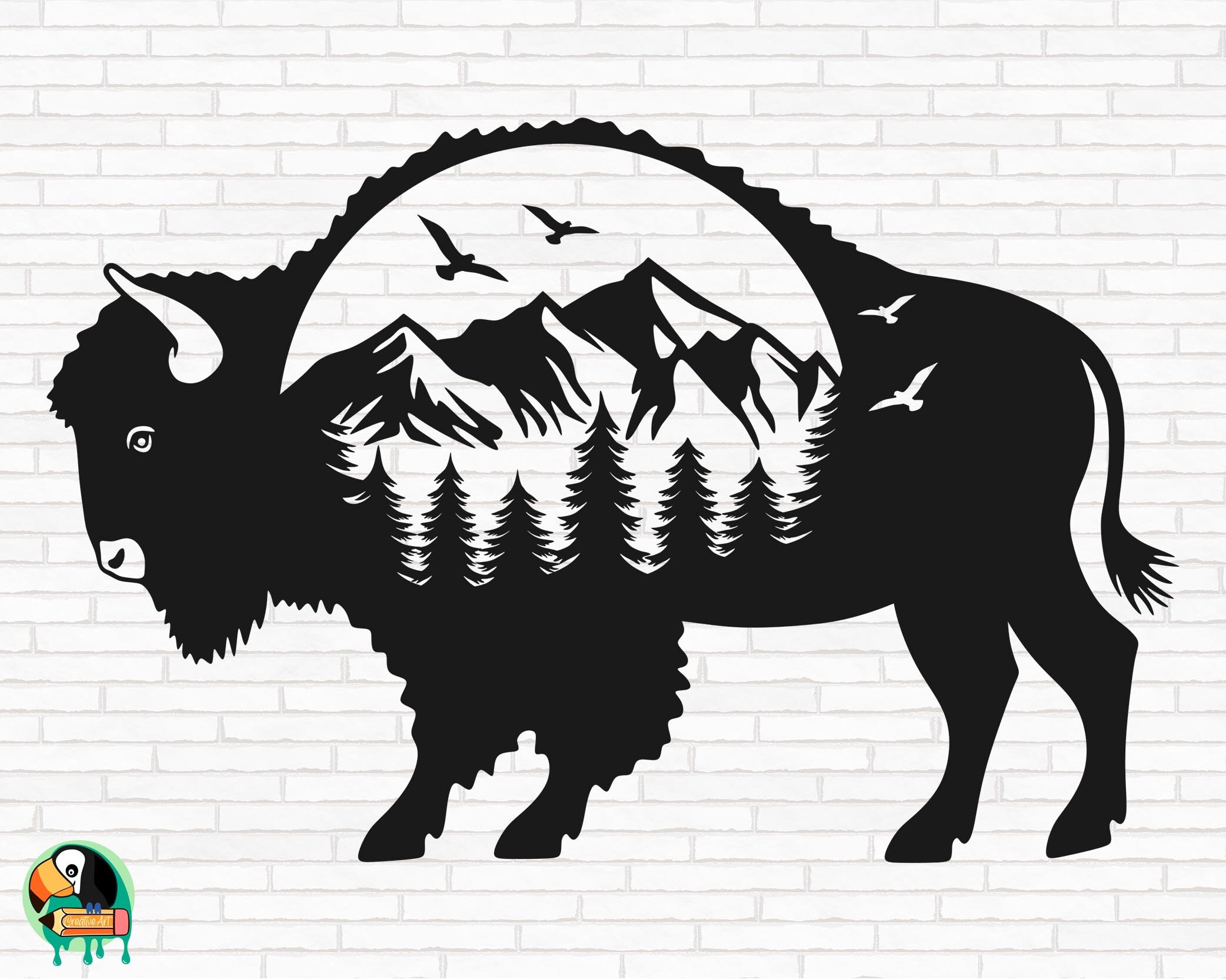 Bison SVG Buffalo Svg American Bison Svg Outdoor Svg - Etsy Canada